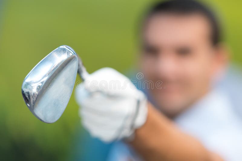 Golfer and Club Ready Tee Off Stock Photo - Image of golfer, player ...