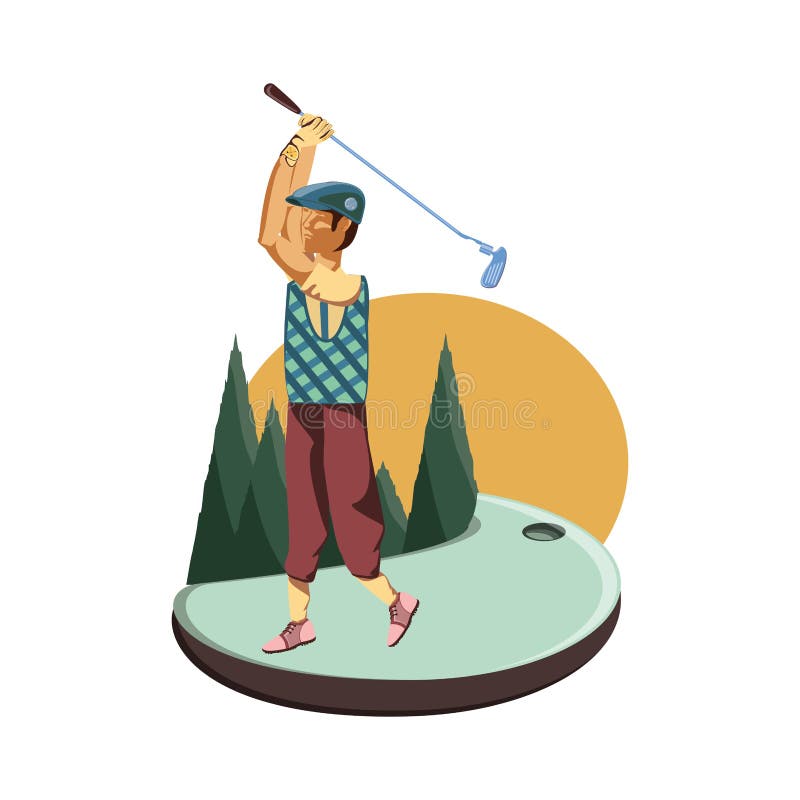 Stick Figure Golfing Stock Illustrations – 220 Stick Figure Golfing ...