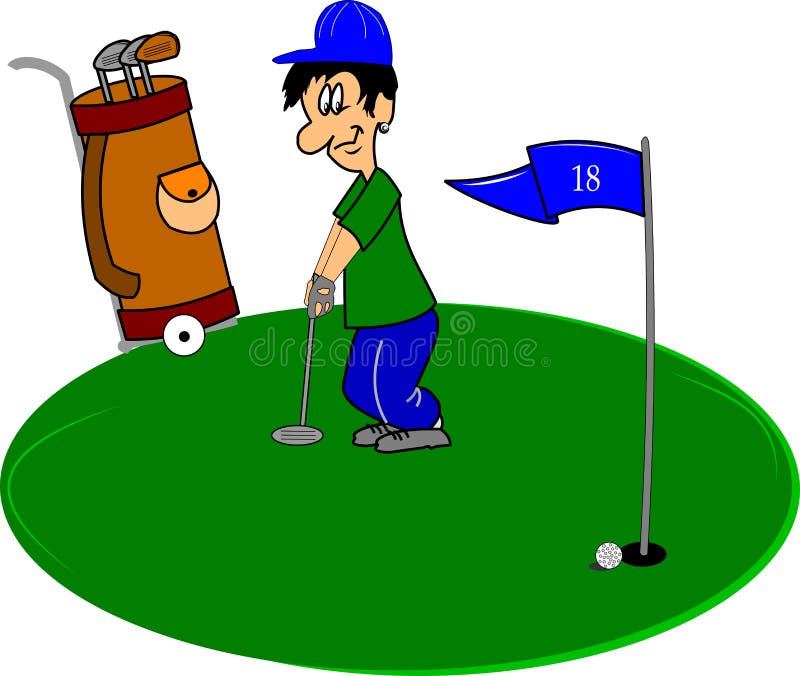 Golfer Cheating - Golf Cartoons Series Number 5 Stock Illustration ...