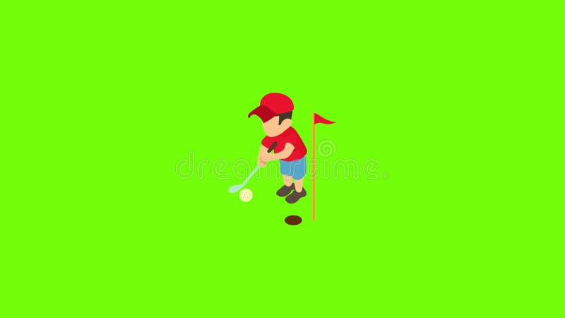 Golf player icon animation stock footage. Video of screen - 215537440