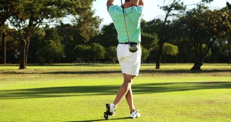 Golfer playing golf stock footage. Video of player, hobby - 79421892