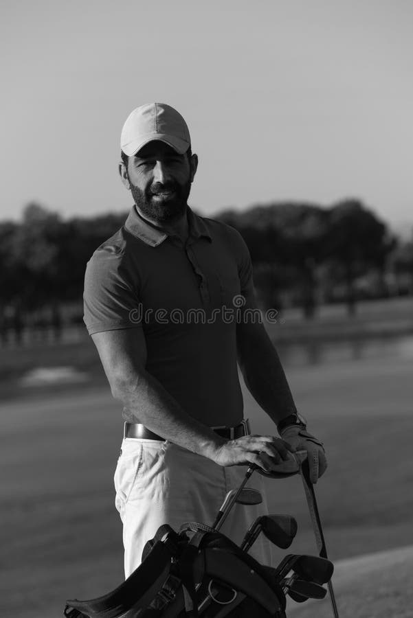 Golfer Portrait at Golf Course Stock Image - Image of game, hobby: 70167555