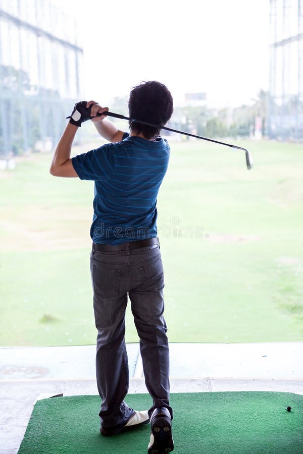 Golfer practicing stock photo. Image of caucasian, active - 34378788