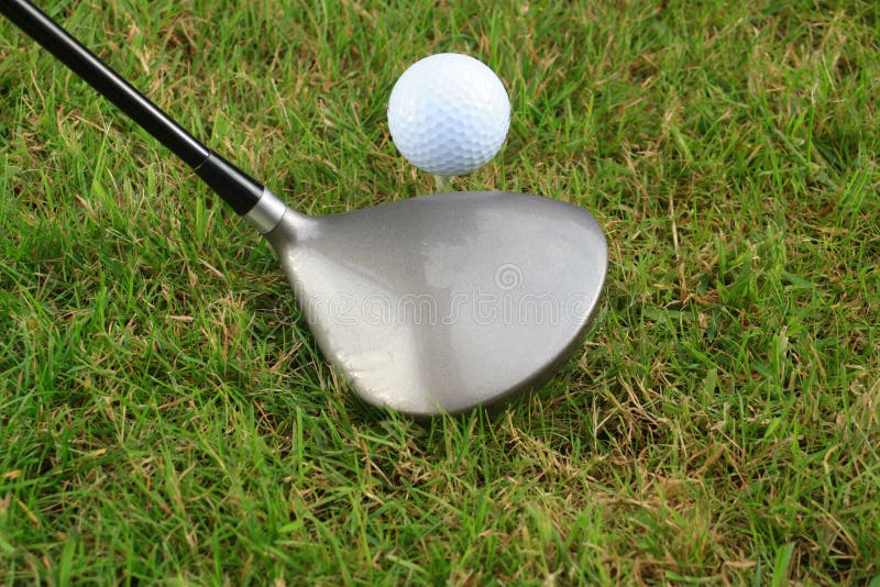 Golfer Preparing To Tee Off. Stock Image - Image of aiming, enjoyment ...