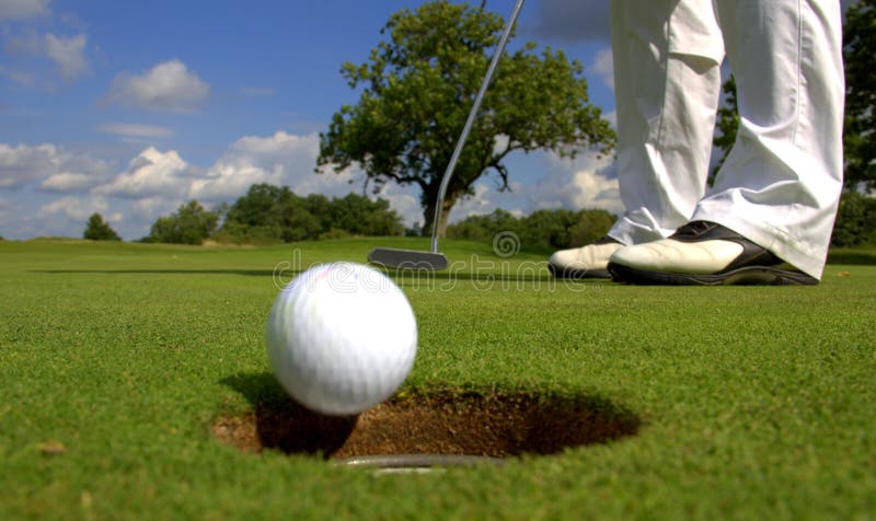 Golfer Putting stock photo. Image of caucasian, aiming - 12666480