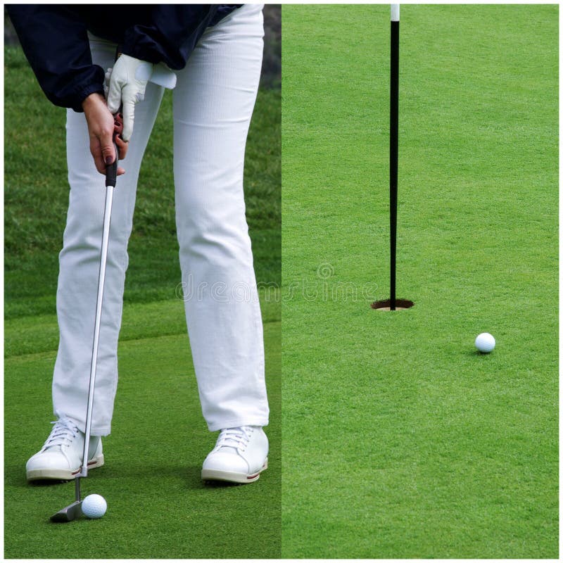 Golfer putting the ball stock photo. Image of golf, concentration ...