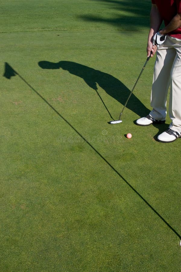 Golfer s Shadow - Vertical stock photo. Image of cart - 6107610