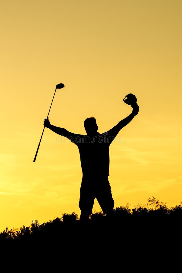 Golfer sunset sw stock photo. Image of motion, outdoor - 867470