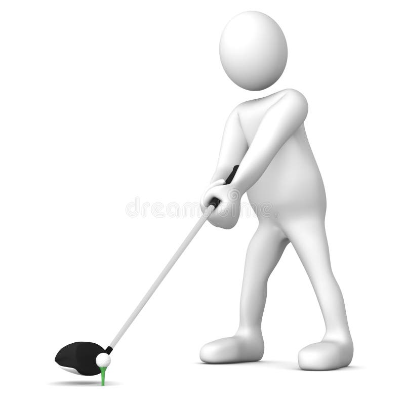 Golfer Man Putting stock illustration. Illustration of drawings - 883211