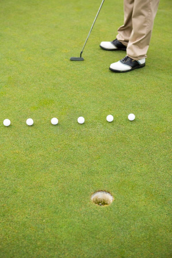 Golfer about to tee off stock image. Image of leisure - 50486073