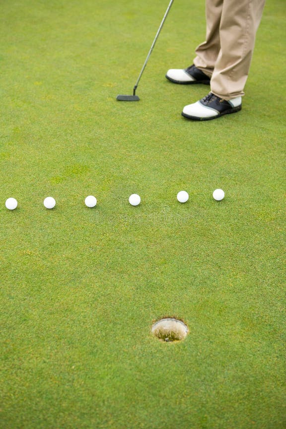 Golfer about to tee off stock image. Image of leisure - 50486073