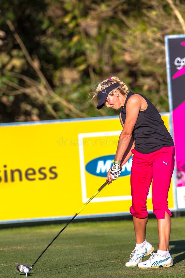 Golfer Woman Driving Ball editorial stock image. Image of girl - 26099004