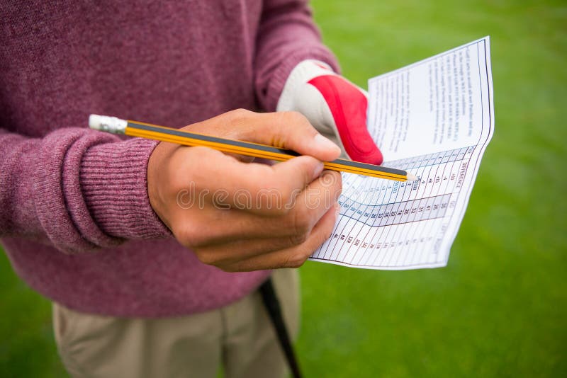 Golfer Writing His Points Paper Stock Photos - Free & Royalty-Free ...