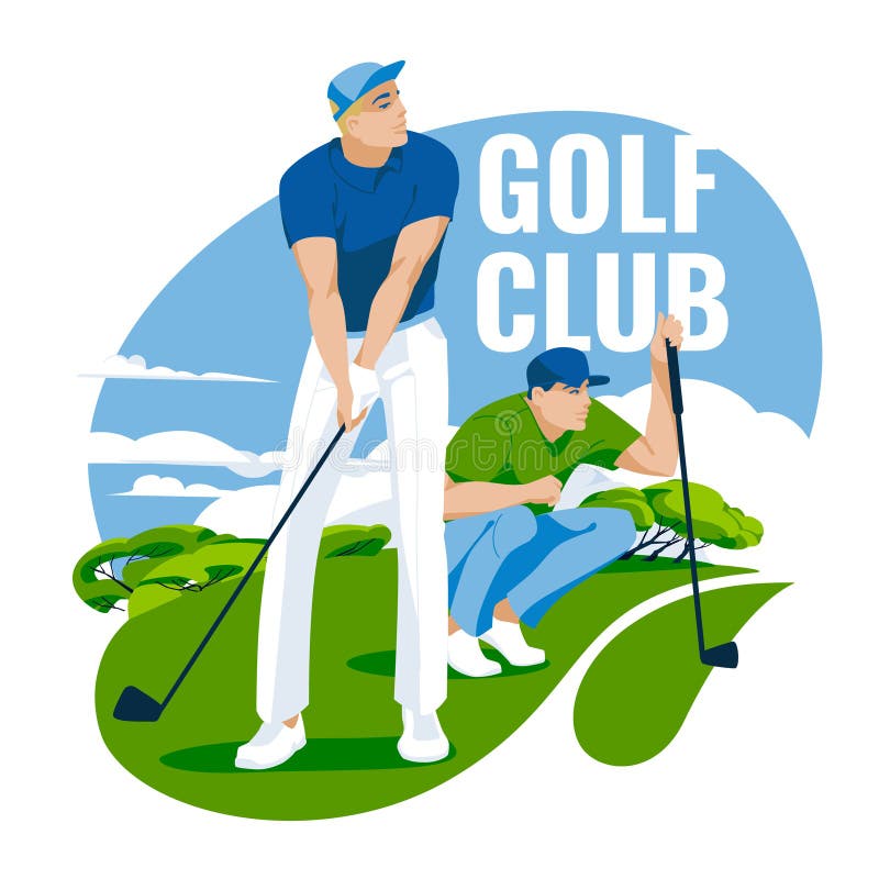 Golfers on the Green. Sports Competitions, Hobbies and Studies Stock ...