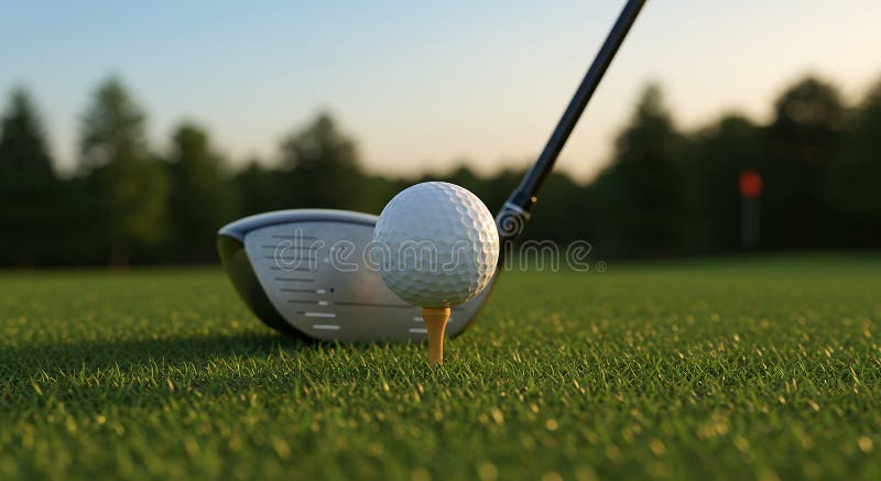 Golfing Glory Perfect Drive, Scenic Course Golf Ball on Tee Ready for ...
