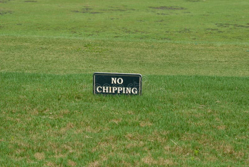 Golfing no chipping sign stock image. Image of links - 15708133