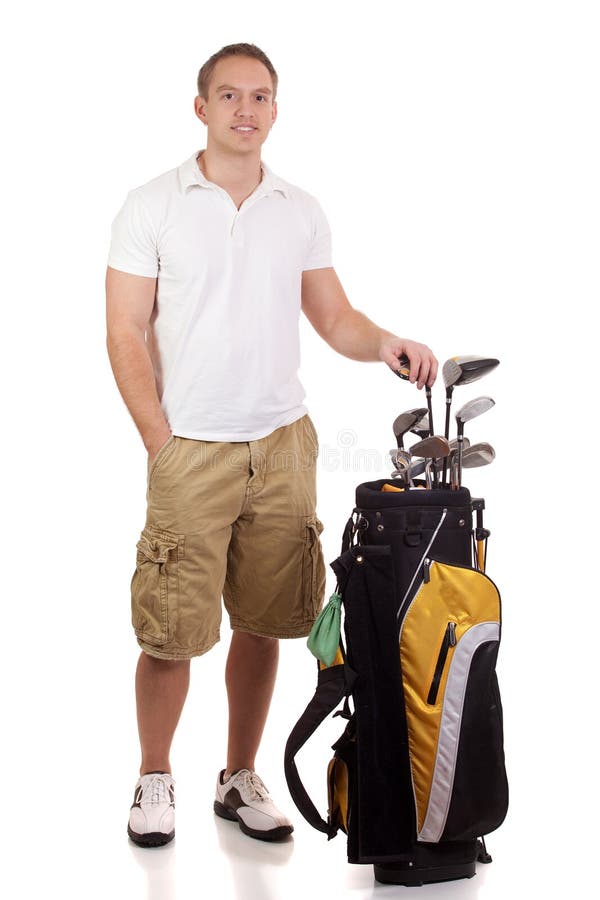 Golfista imagen de archivo. Imagen de golf, clubs, equipo - 18615873