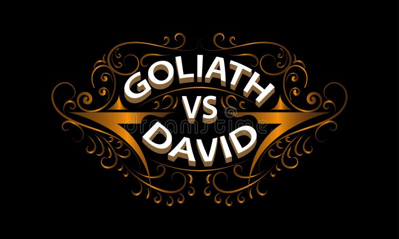GOLIATH VS DAVID Lettering Custom Style Design Stock Vector ...