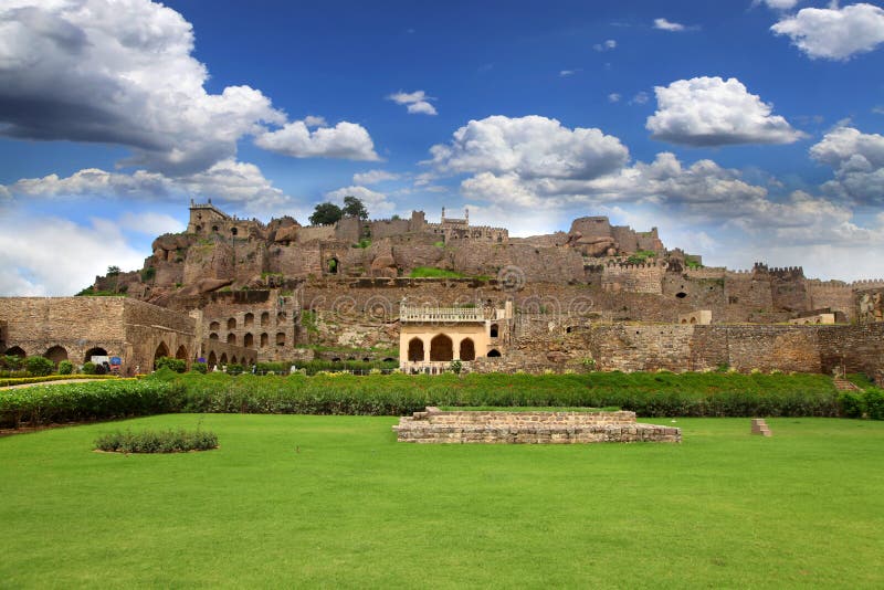 Golkonda fort stock image. Image of lawn, minor, high - 27759787