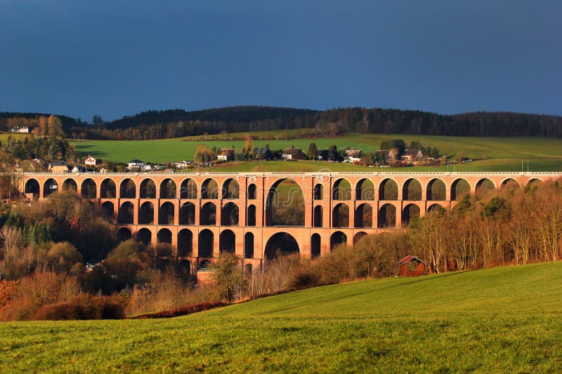 Goltzsch Viaduct, a Railway Bridge in Germany. it is the Largest Brick ...