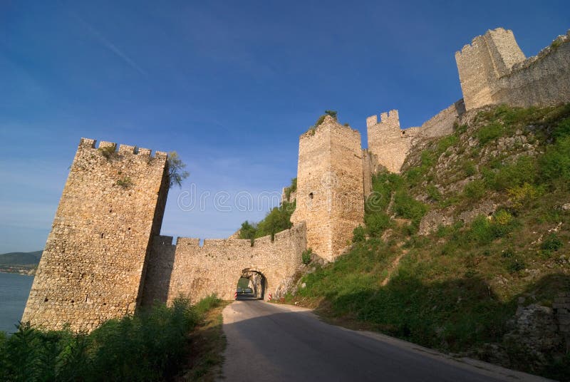 Golubac Castle on Danube River in Serbia Stock Photo - Image of europe ...