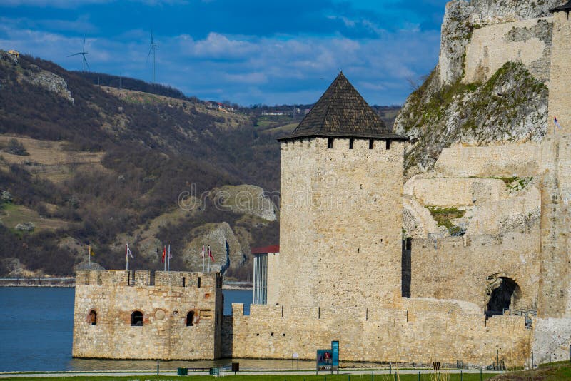 Golubac fortress in Serbia stock image. Image of djerdap - 258735939