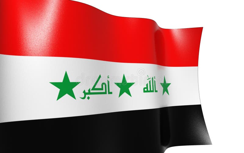 Golvende vlag van Irak stock illustratie. Illustration of patriottisch ...