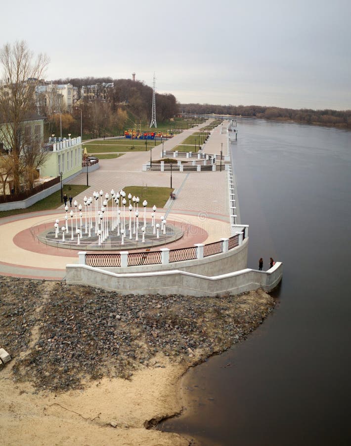 View of the Sozh River from the Pedestrian Bridge. Sozh River ...