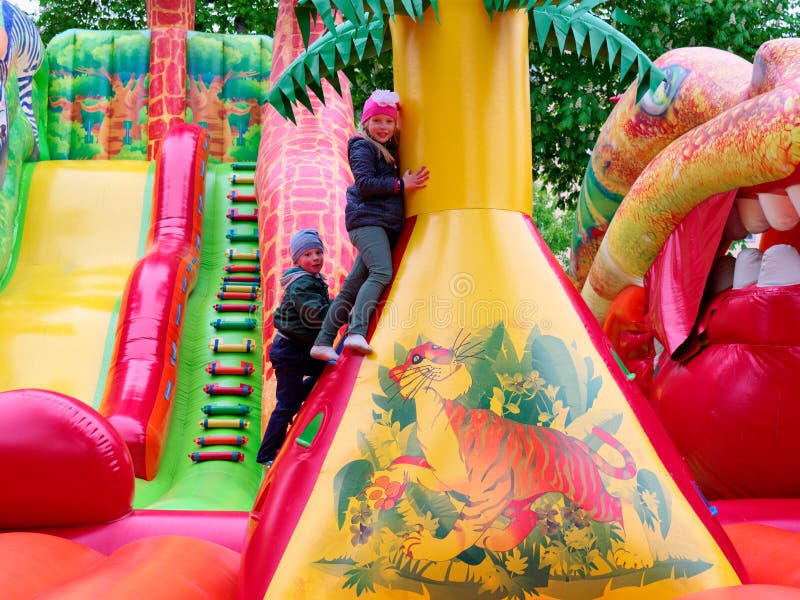 GOMEL, BELARUS - MAY 8, 2019: City Park. Children Attractions Editorial ...