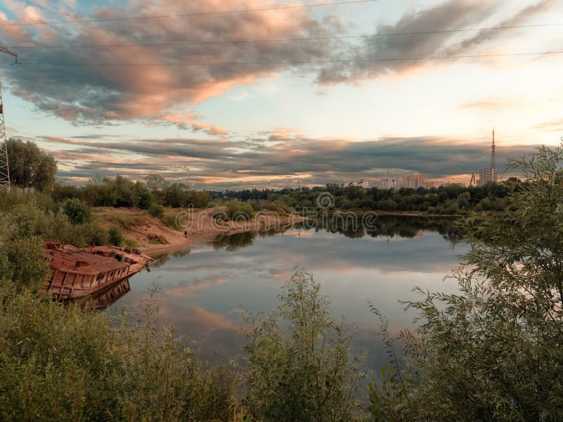 GOMEL, BELARUS Old Rusty Metal River Barge on the Bay Stock Image ... GOMEL, BELARUS Old Rusty Metal River Barge on the Bay Stock Image ...