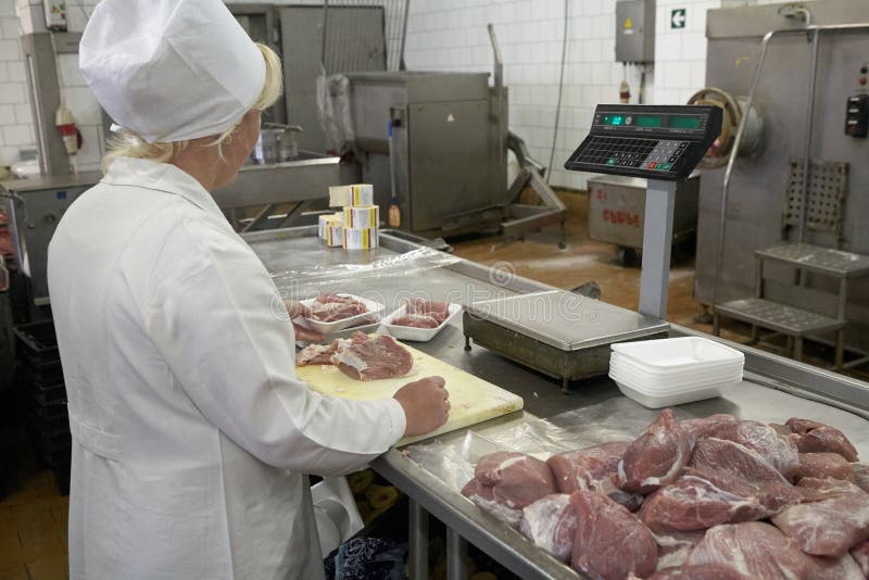 GOMEL, BELARUS - September 22, 2011: the Meat Processing Plant ...
