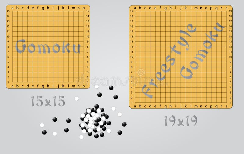 Gomoku and Freestyle Gomoku Stock Vector - Illustration of oldest ...