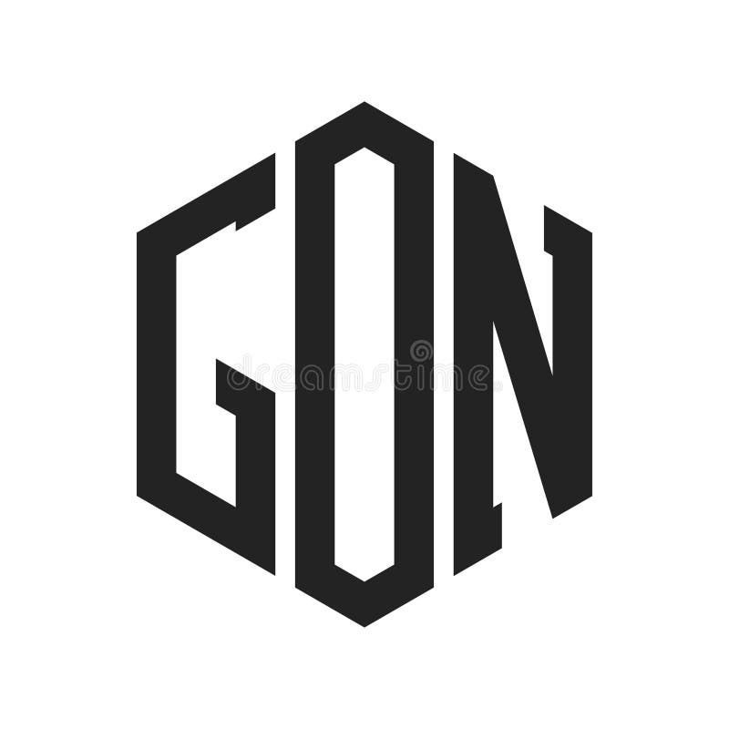 GON Logo Design. Initial Letter GON Monogram Logo Using Hexagon Shape ...
