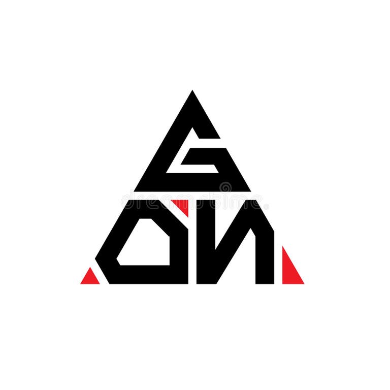 GON Triangle Letter Logo Design with Triangle Shape. GON Triangle Logo ...