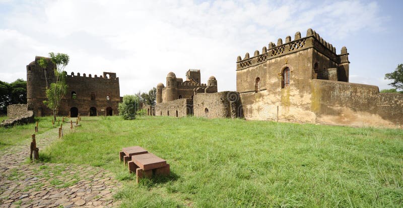 Ethiopian Kings Castle in Gonder Gondar Ethiopia Stock Image - Image of ...