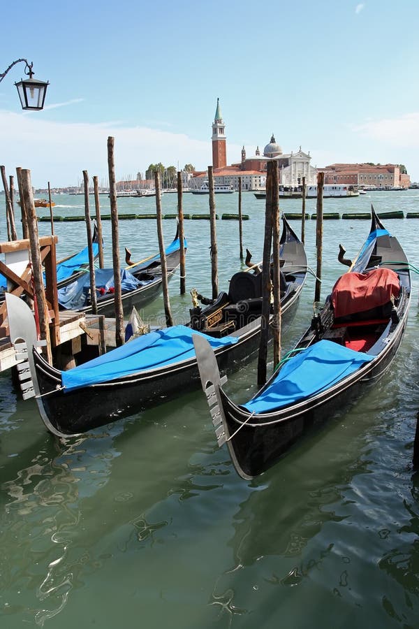 Gondola stock image. Image of church, italian, gondola - 29357021