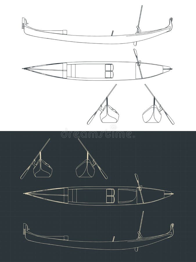 Gondola blueprints stock vector. Illustration of view - 225367964