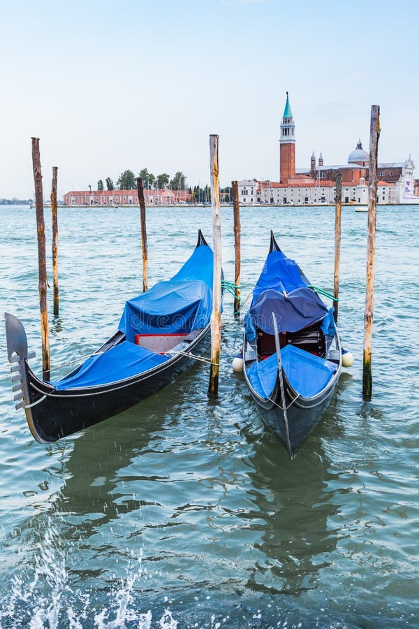 Gondola Boats in Venice, Italy Stock Photo - Image of venetian, venezia ...