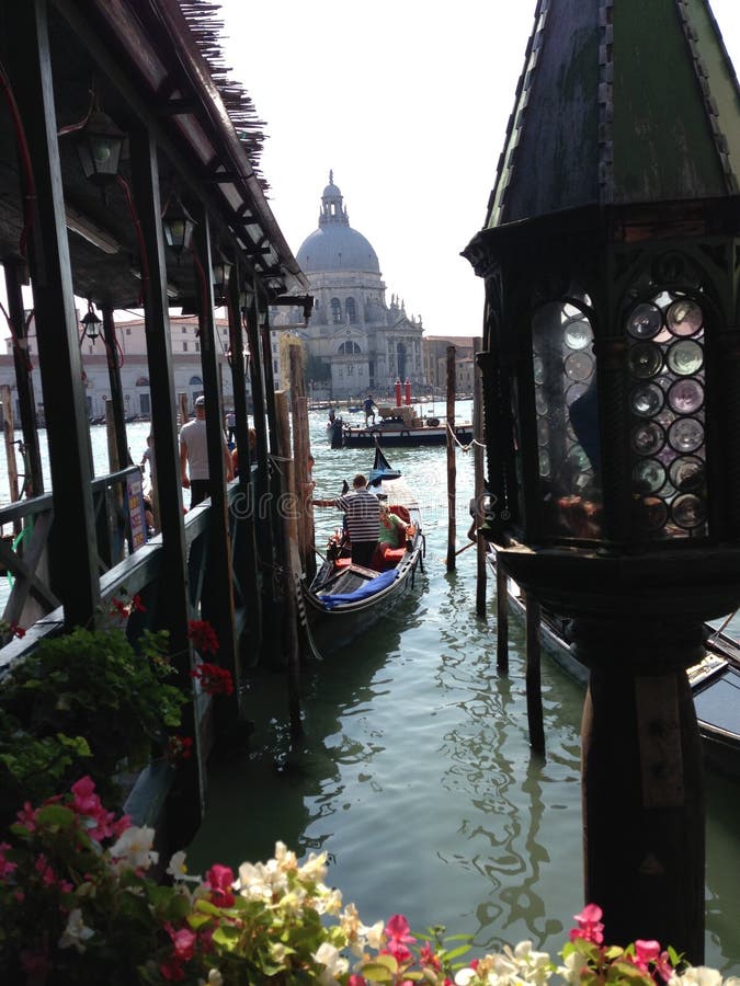 Gondola dock in Venice editorial photo. Image of moored - 48975161