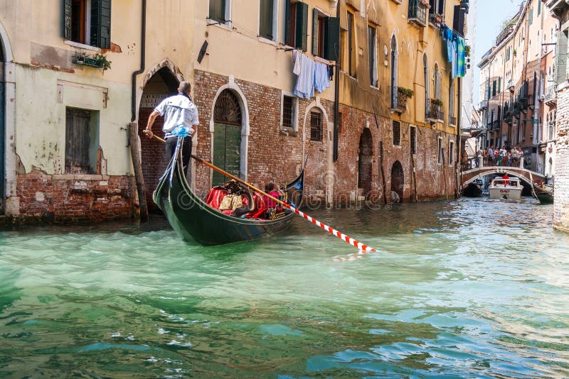 Gondola Ride in the Canals of Venice, Italy Editorial Photo - Image of ...