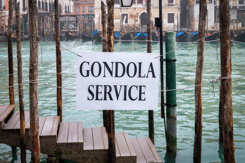 Gondola Service Sign stock image. Image of cityscape - 309487917