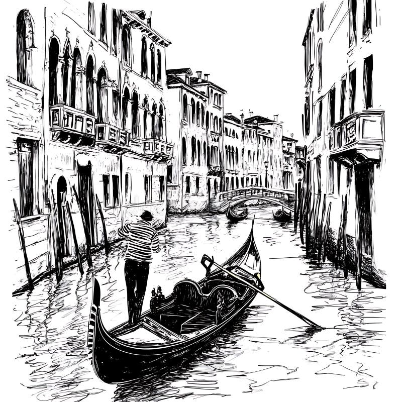 Canal Sketch Stock Illustrations – 2,944 Canal Sketch Stock ...
