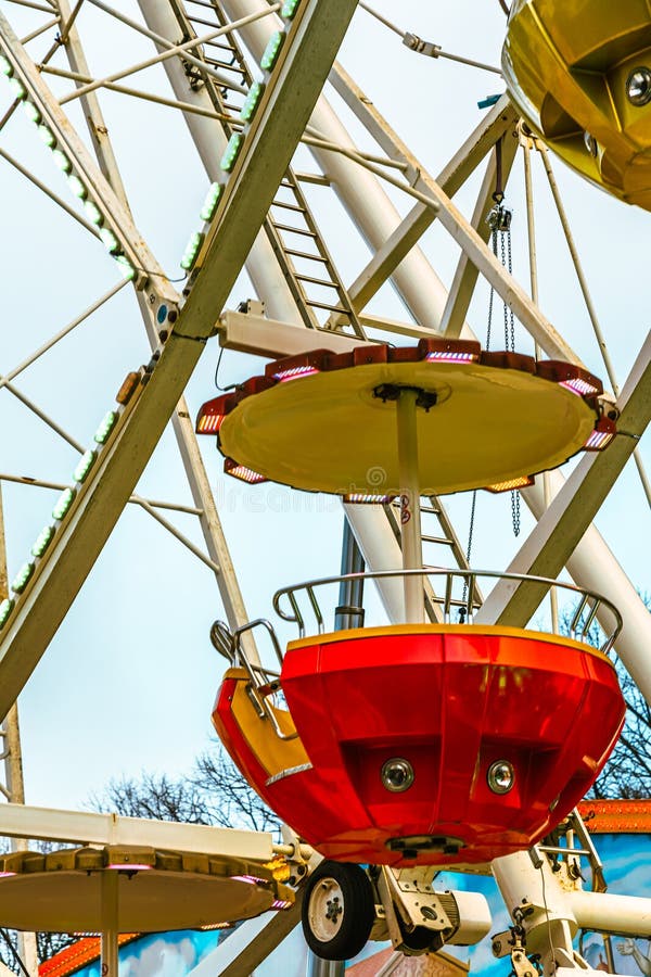 Gondolas of a Ferris Wheel at a Fair Editorial Stock Image - Image of ...