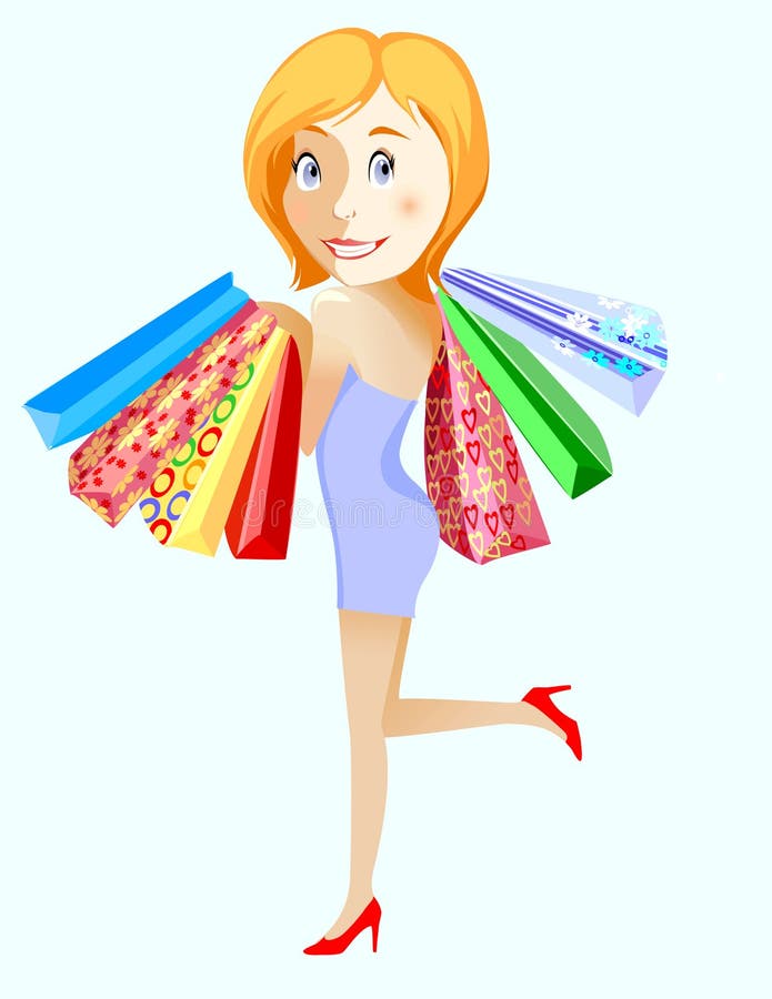 Go shopping! stock vector. Illustration of dress, business - 4258259