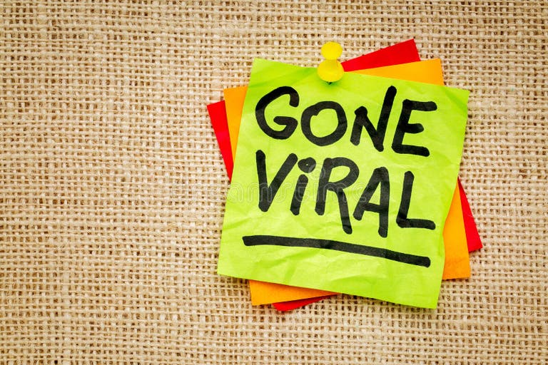 Gone viral - sticky note stock image. Image of success - 61530769