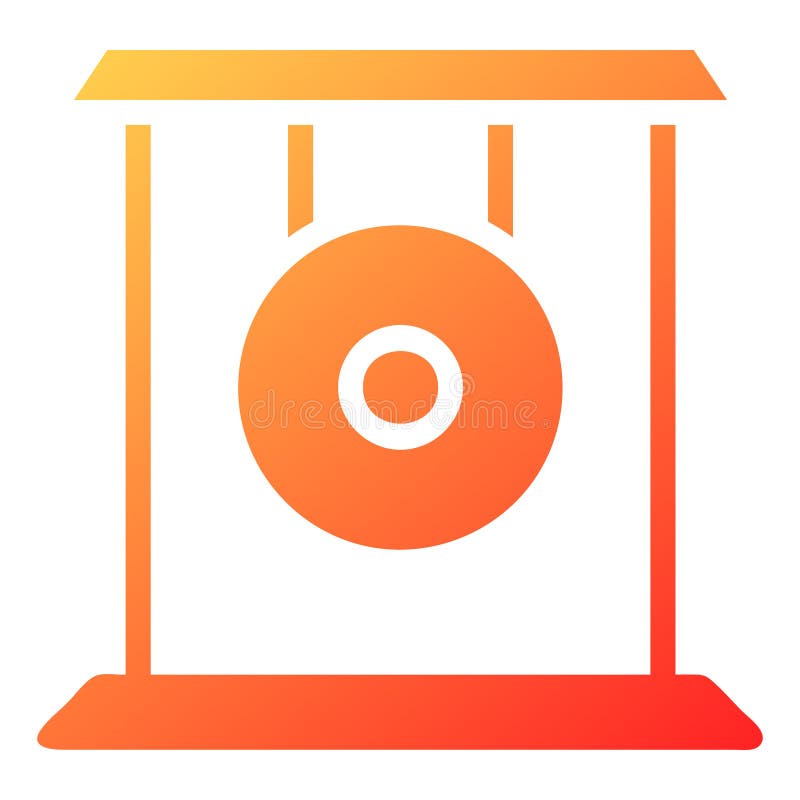 Gong Gradient Solid Illustration Vector and Logo Icon New Year Icon ...
