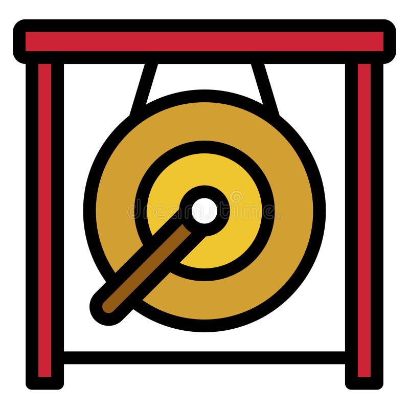 Gong Icon ,Chinese New Year Vector Illustration Stock Vector ...