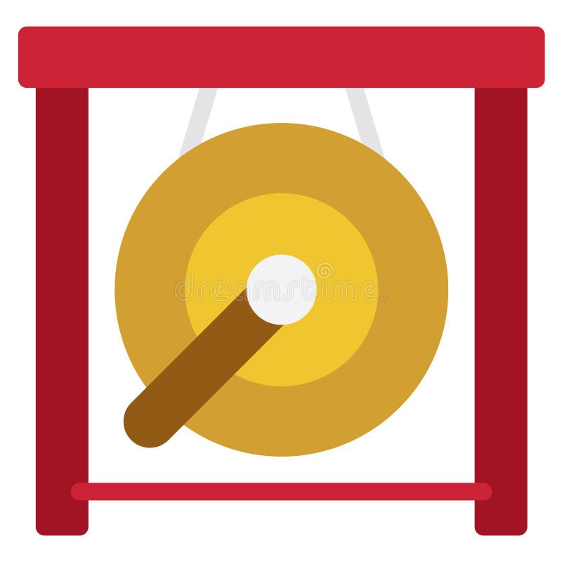 Gong Icon ,Chinese New Year Vector Illustration Stock Vector ...