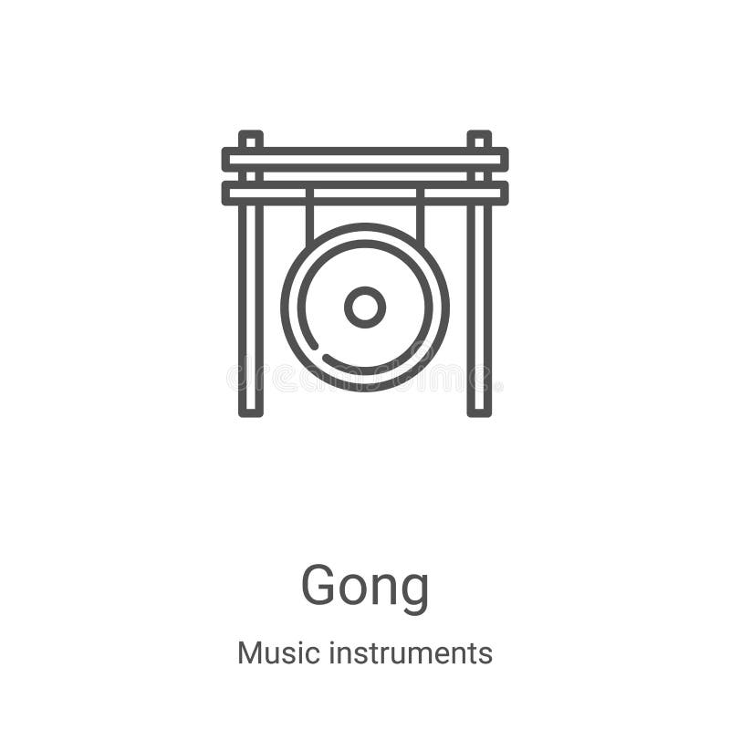 Gong, Music, China, Chinese Abstract Circle Background Flat Color Icon ...