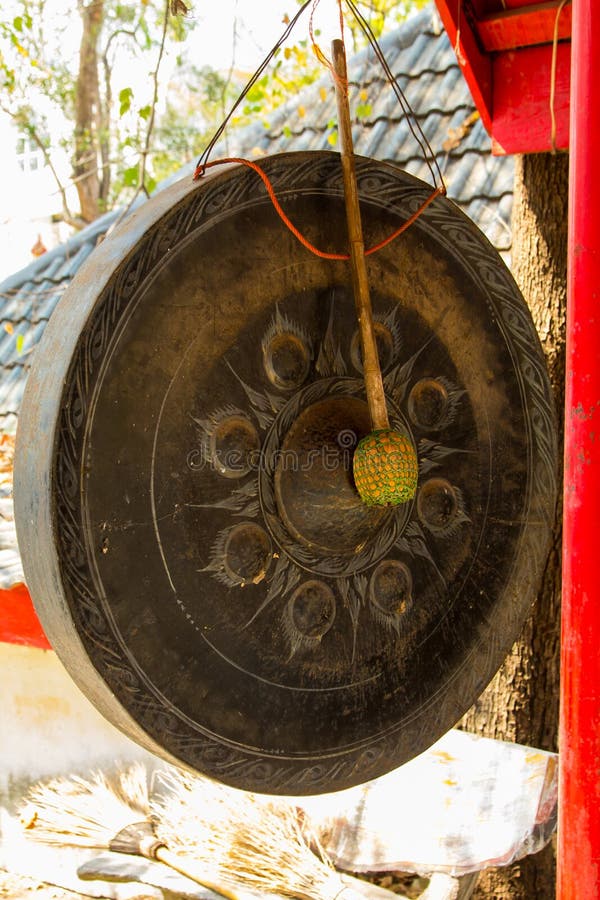Gong in thai temple stock photo. Image of exotic, ancient - 19978502
